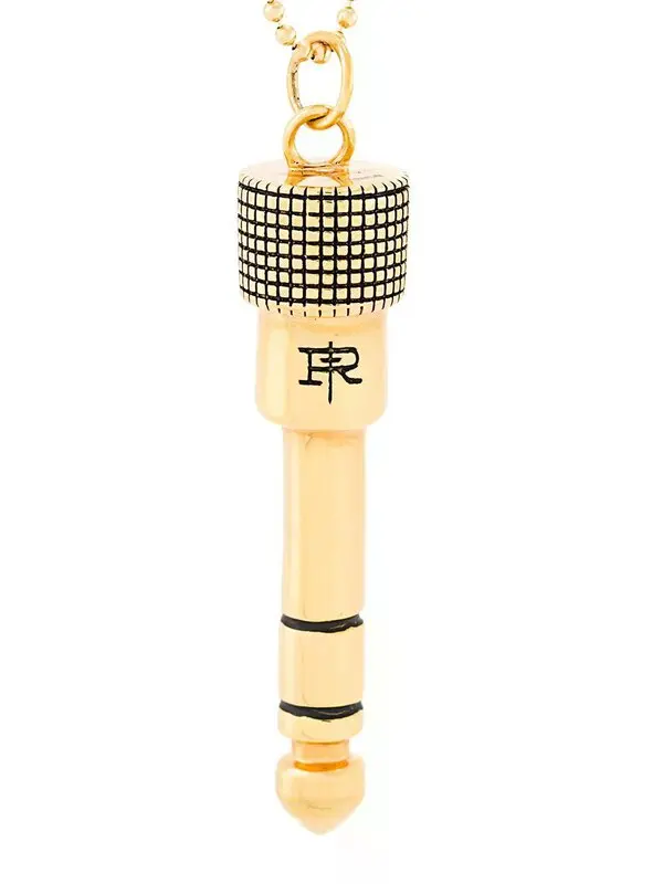 TRUE ROCKS Gold Plated Silver 'jack Plug' Pendant
