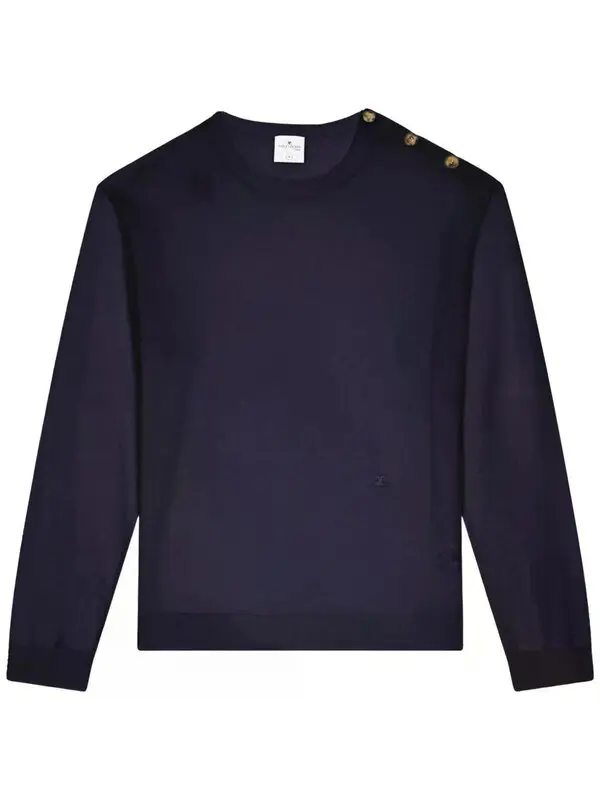 COURREGES Shoulder-snaps Sweater - Blue
