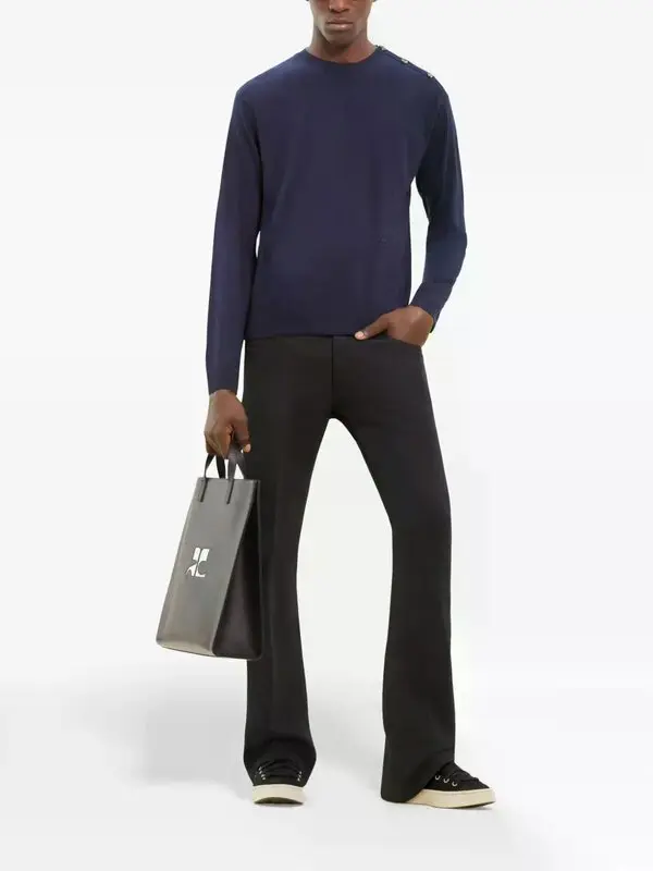 COURREGES Shoulder-snaps Sweater - Blue