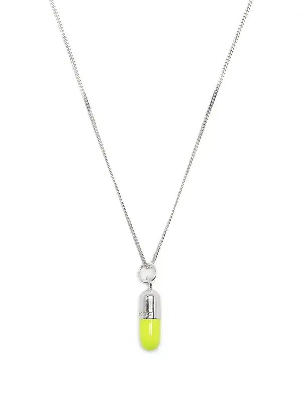 TRUE ROCKS Mini Pill Pendant Necklace - Silver