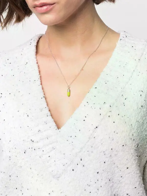 TRUE ROCKS Mini Pill Pendant Necklace - Silver
