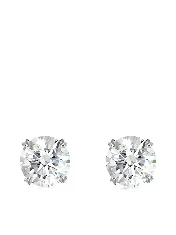 PRAGNELL 18kt White Gold Diamond Windsor Stud Earrings - Silver