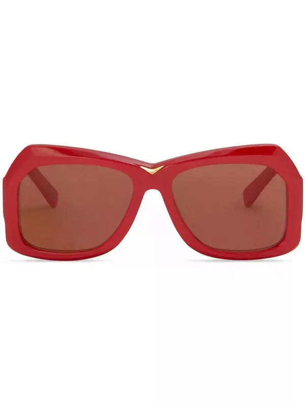 Marni Tiznit Geometric-frame Sunglasses - Red