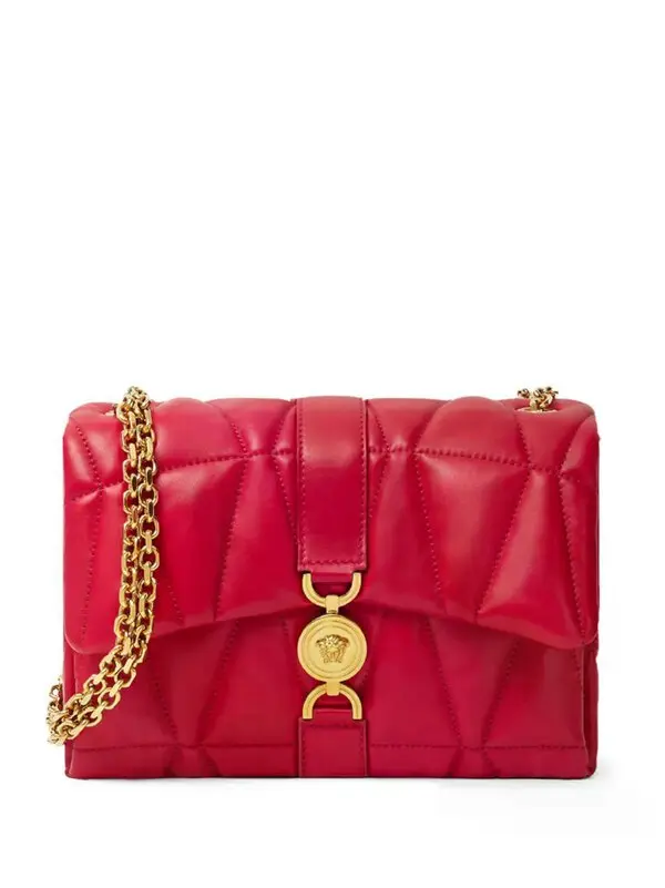 Versace Kleio Quilted Shoulder Bag - Red