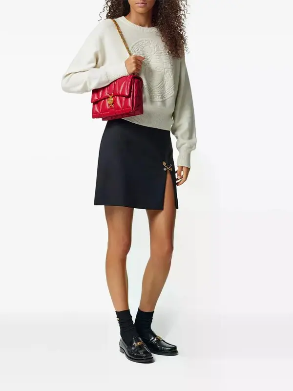 Versace Kleio Quilted Shoulder Bag - Red