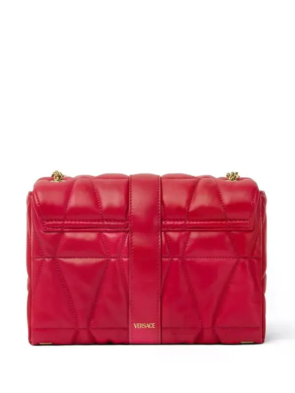 Versace Kleio Quilted Shoulder Bag - Red