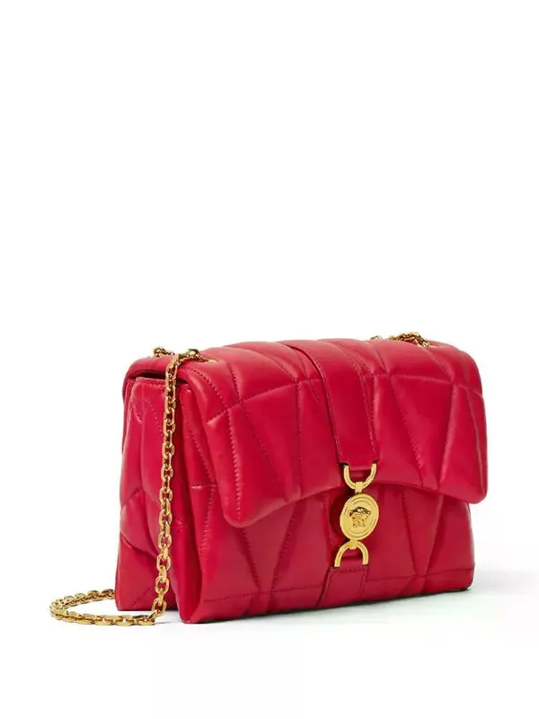 Versace Kleio Quilted Shoulder Bag - Red