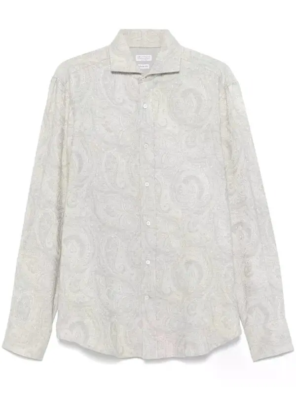 Brunello Cucinelli Paisley-jacquard Shirt