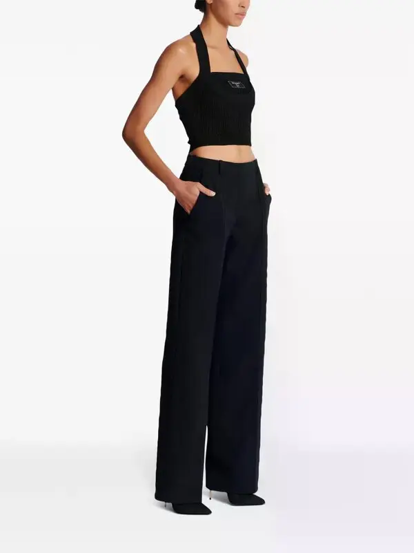 Balmain Wool Trousers - Black