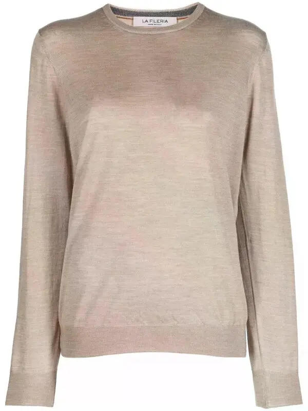 FILERIA Mélange-effect Crew-neck Jumper