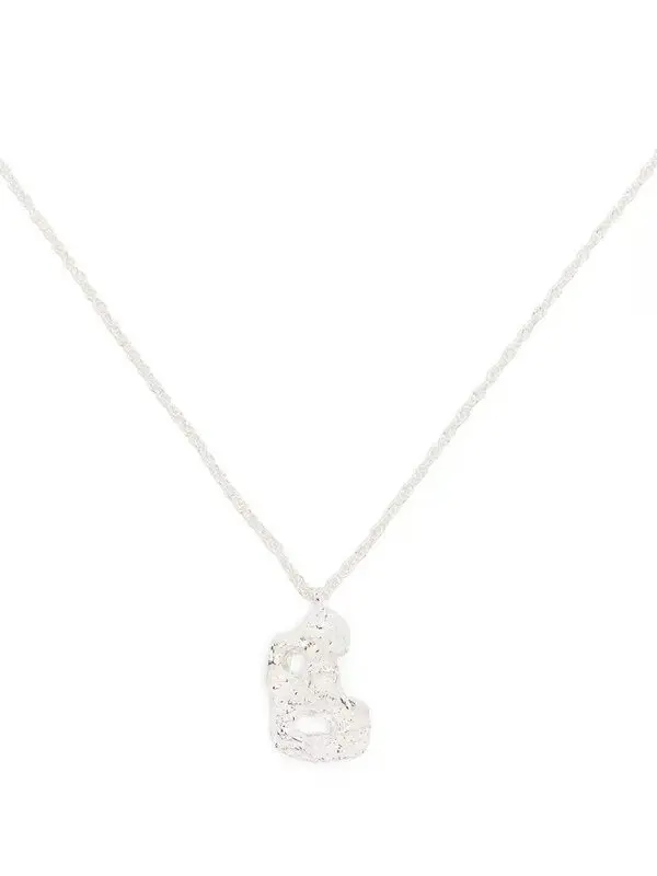 LOVENESS LEE B Alphabet Pendant Necklace - Silver