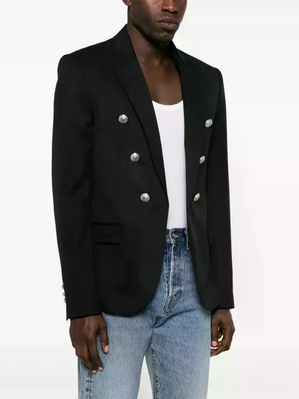 Balmain Button-embellished Wool Blazer