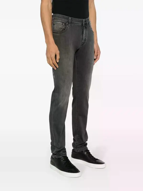 Jacob Cohen Nick Mid-rise Slim Jeans - Black