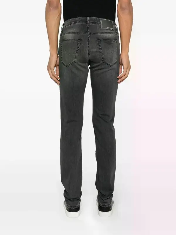 Jacob Cohen Nick Mid-rise Slim Jeans - Black