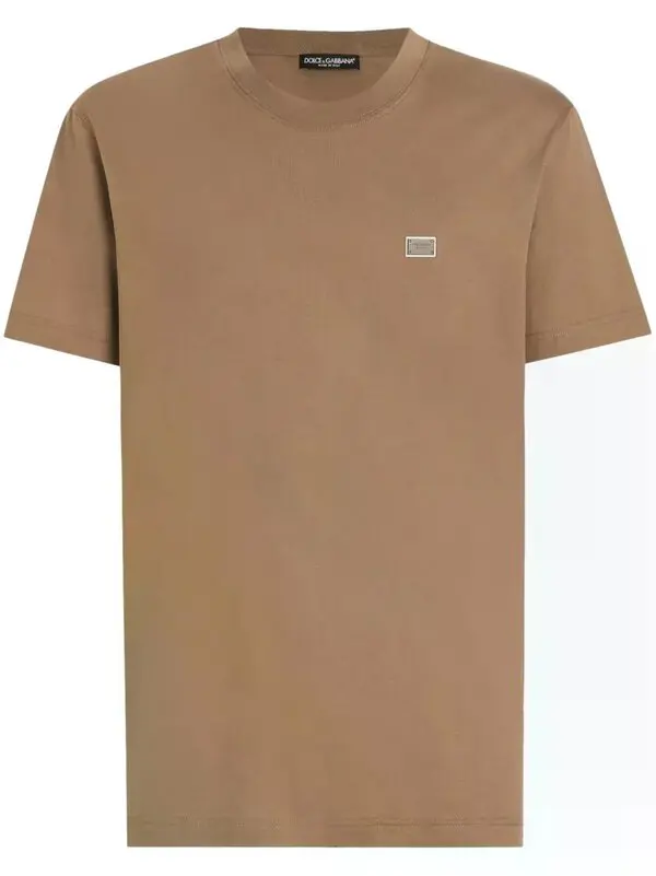 Dolce & Gabbana Logo-plaque Cotton T-shirt