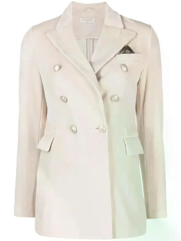 CIRCOLO 1901 Double-breasted Peak Lapel Blazer