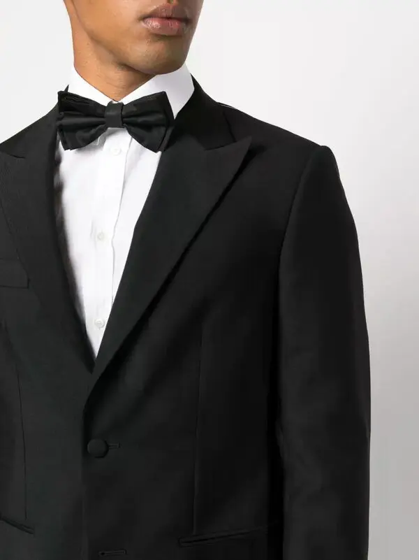 D4.0 Single-breasted Wool Suit - Black