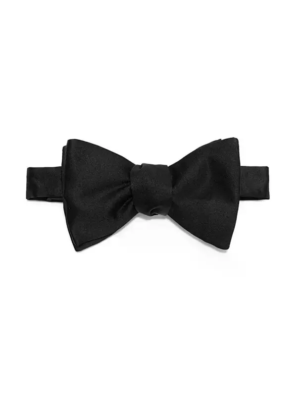 JIL SANDER Silk Bow Tie - Black