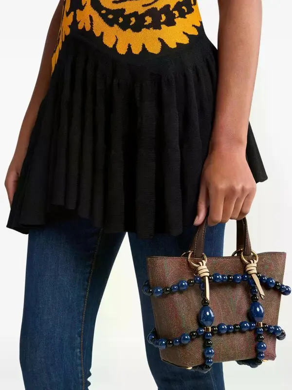 Etro Marble-embellished Cage Bag - Blue