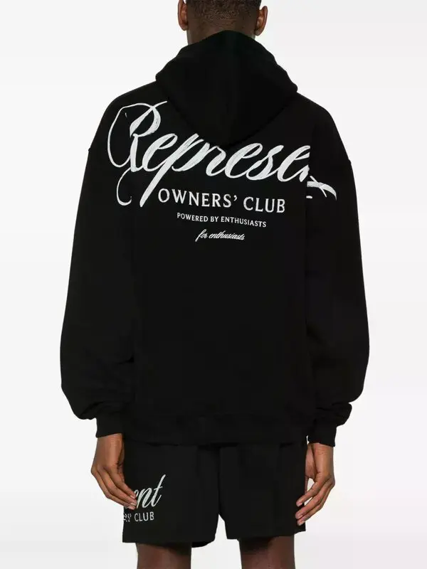 REPRESENT Owners Club Script Hoodie - Black