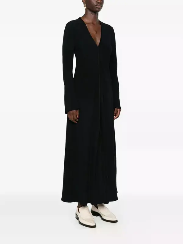 FORTE_FORTE Crepe Long-sleeve Dress