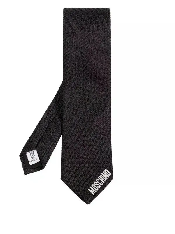 Moschino Silk Tie - Black