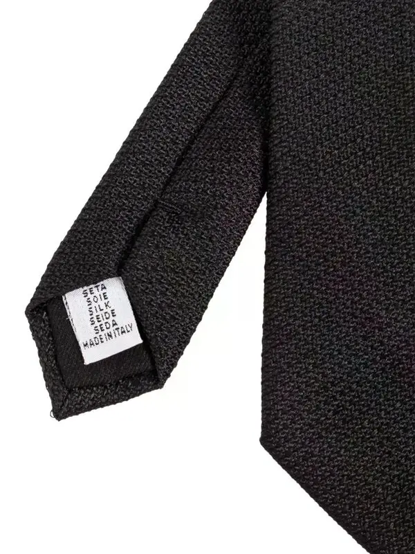 Moschino Silk Embroidered Logo Neck Tie