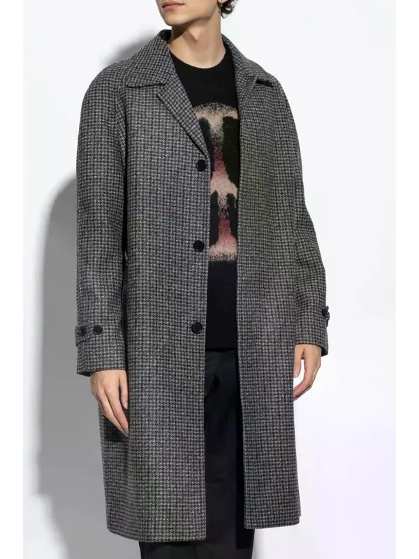 ALLSAINTS Goodman Recycled Wool Blend Houndstooth Coat