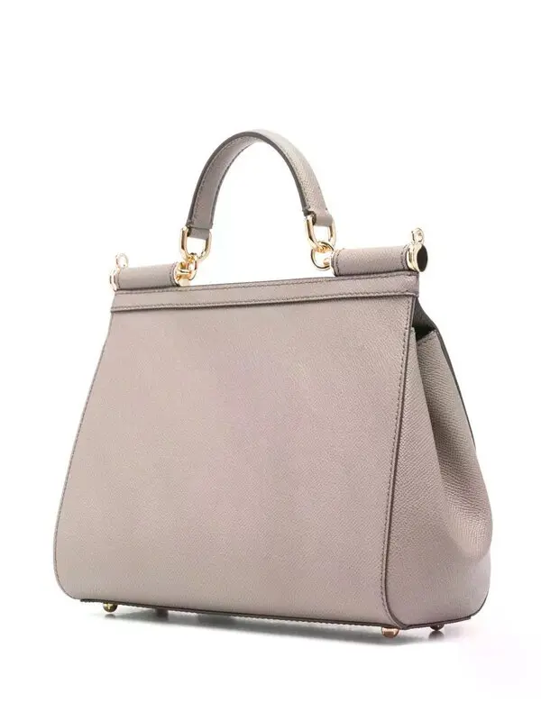 Dolce & Gabbana Large Sicily Top-handle Leather Tote Bag - Brown