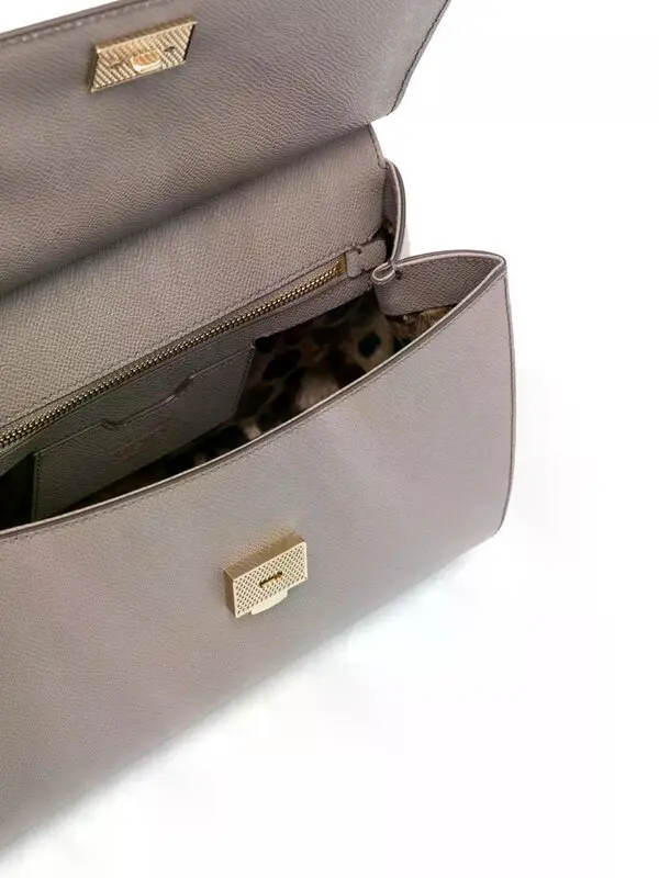 Dolce & Gabbana Large Sicily Top-handle Leather Tote Bag - Brown