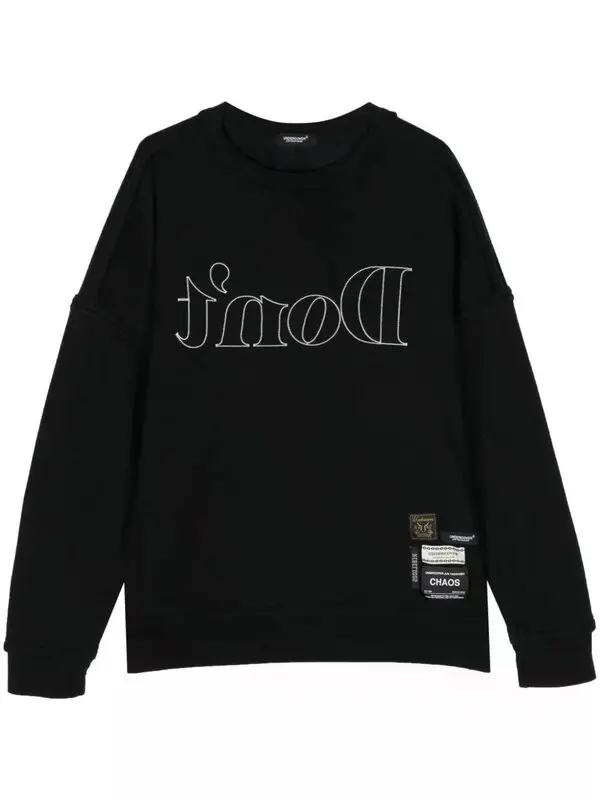 Undercover Slogan-embroidered Drop-shoulder Sweatshirt