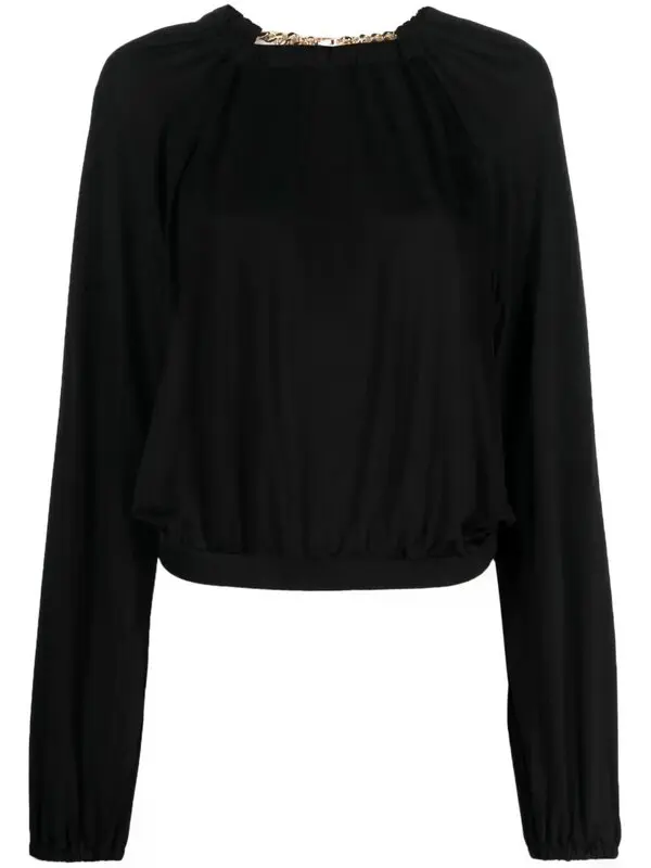 Just Cavalli Chain-link Cut-out Top