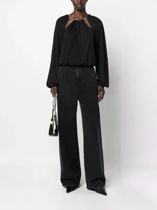 Just Cavalli Chain-link Cut-out Top