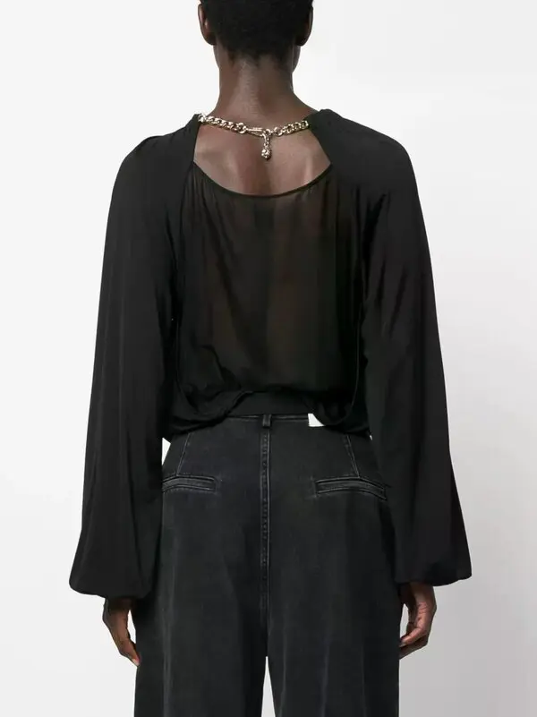 Just Cavalli Chain-link Cut-out Top