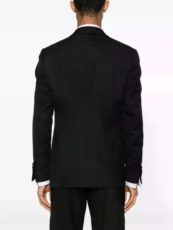 LARDINI Metallic-threading Blazer - Black