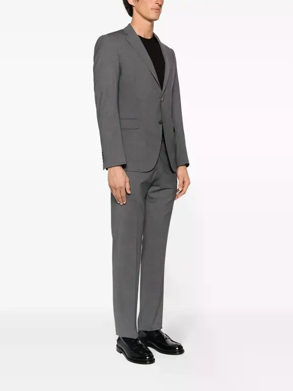 Emporio Armani Single-breasted Virgin Wool Suit - Grey