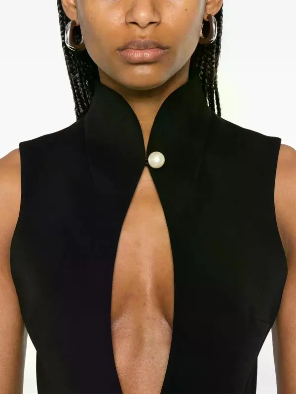 MUGLER Cut-out Detailed Playsuit