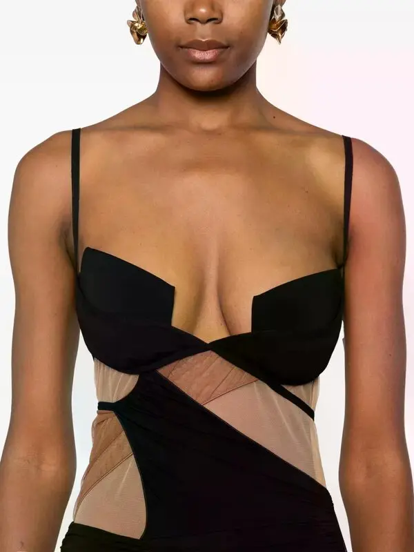 NENSI DOJAKA Sheer-panels Mini Dress