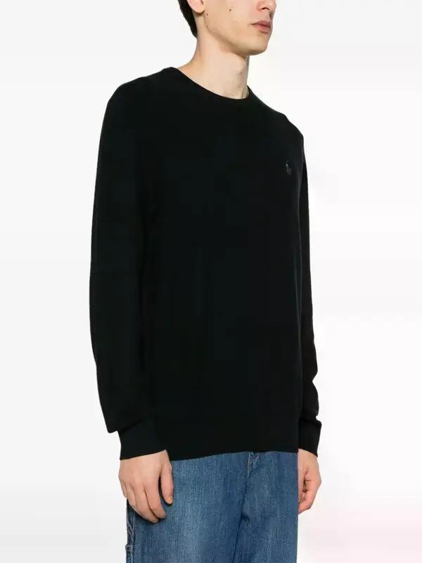 Polo Ralph Lauren Embroidered-logo Cotton Jumper - Black