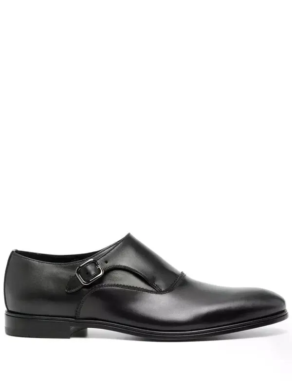 FERRAGAMO Leather Monk Strap Loafers