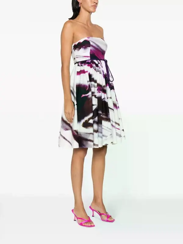 GEMY MAALOUF Off-shoulder Flared Midi Dress - Purple