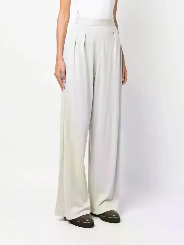 Fabiana Filippi Pleated Wool Trousers Wide Leg