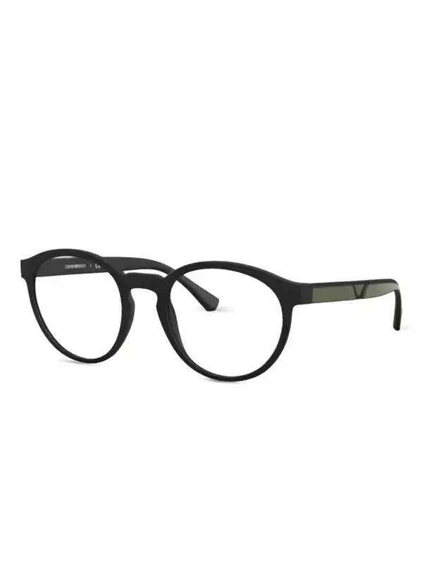 Emporio Armani Round-frame Glasses - Black