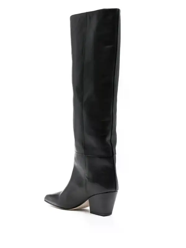 Paris Texas Knee-high Leather Boots - Black