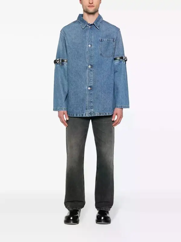 Coperni Logo-buckle Denim Jacket