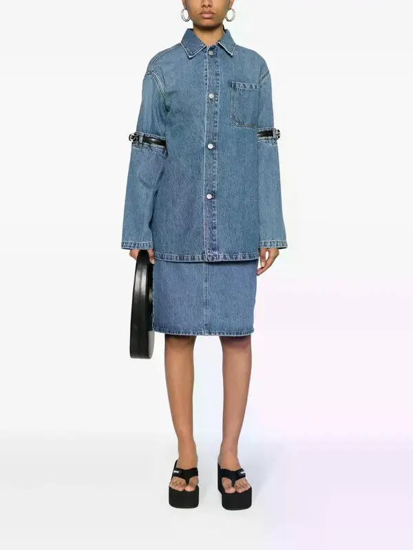 Coperni Logo-buckle Denim Jacket