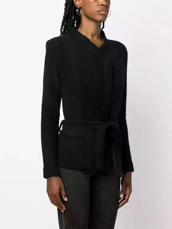 IRO PARIS Embossed-finish Belted Jacket