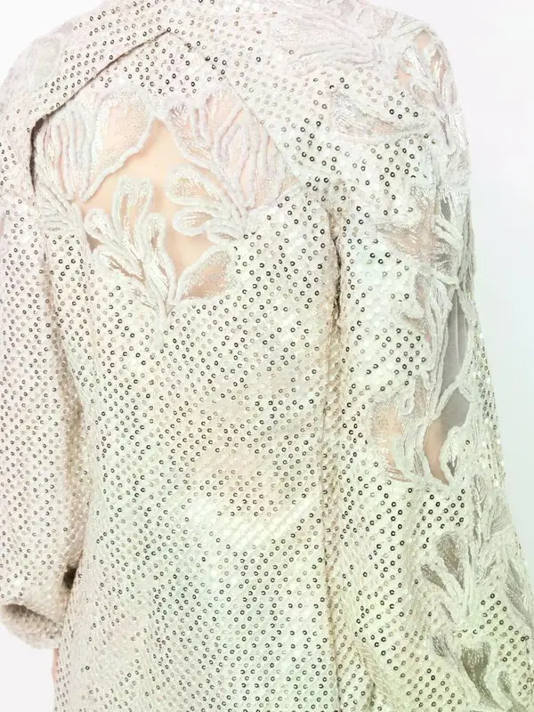 SAIID KOBEISY Floral-embroidered Sequin-embellished Jacket