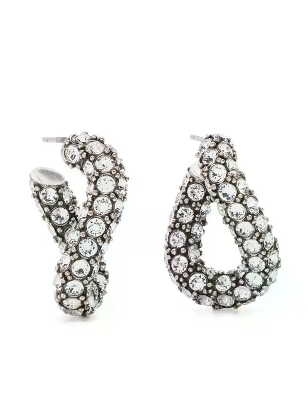 Isabel Marant Étoile Funky Ring Crystal-embellished Earrings - Silver