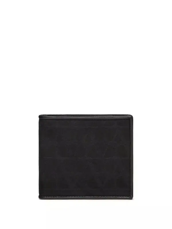 Valentino Garavani Toile Iconographe Bi-fold Wallet - Black